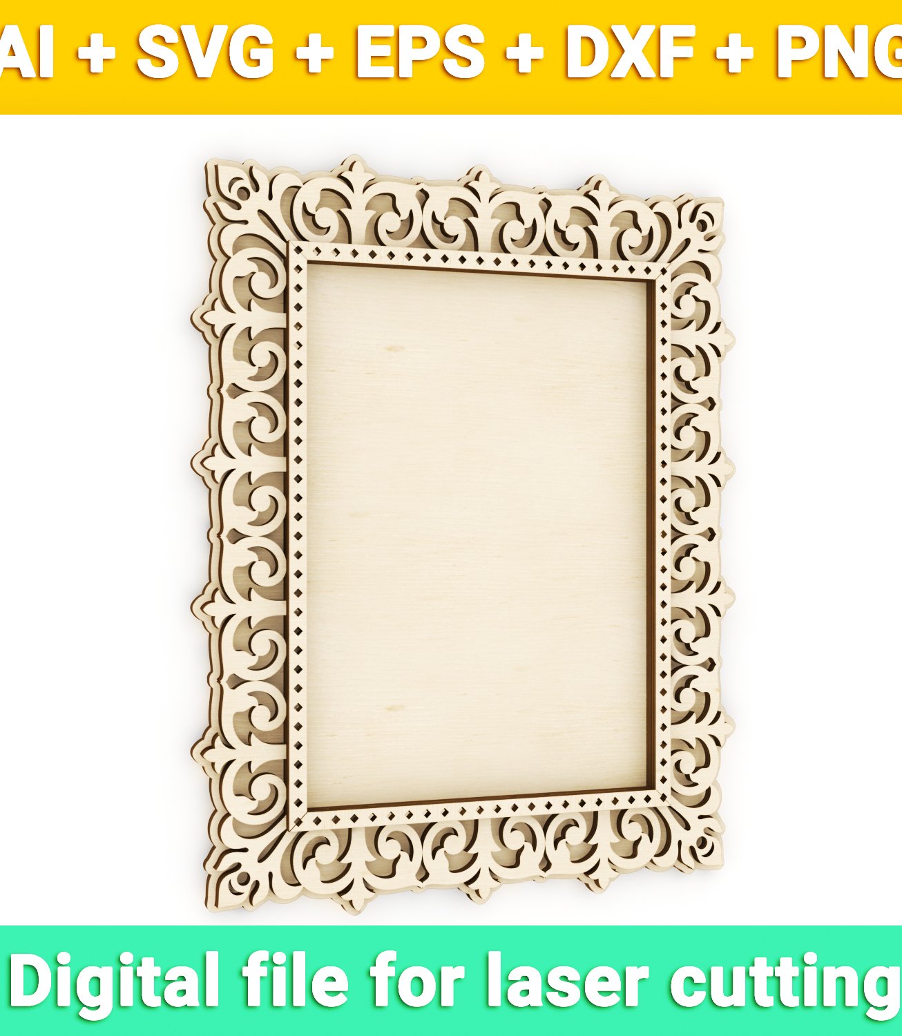 Photo frame, large A4 vector for CNC svg vector file