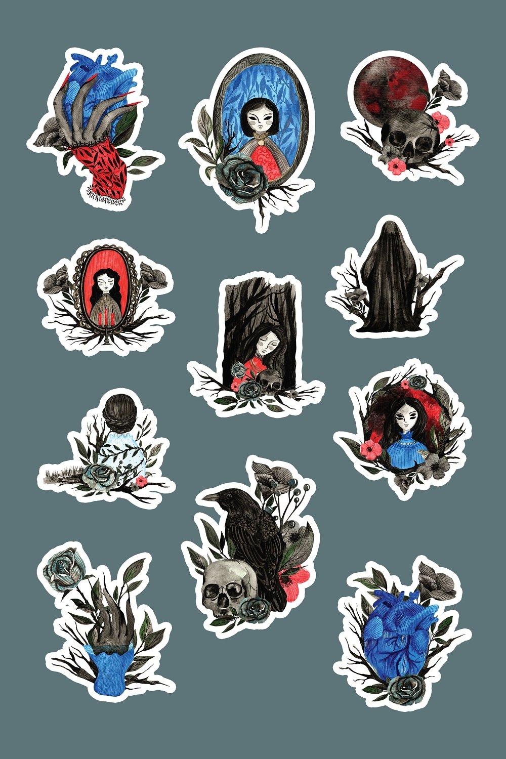 Gothic Illustration Stickers