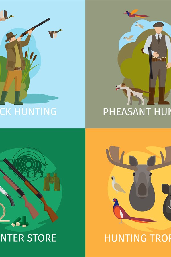 Animals hunting concepts