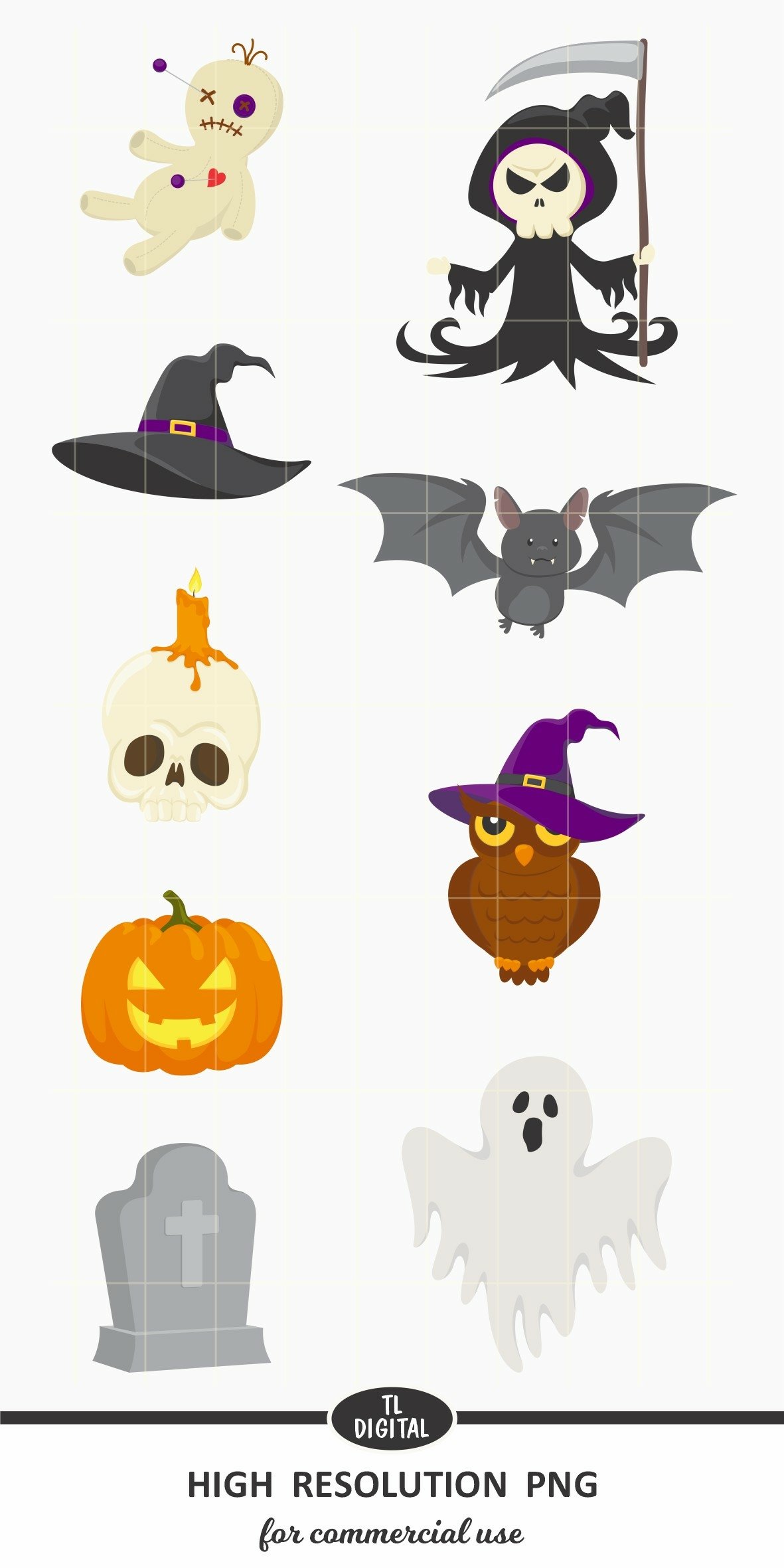 Halloween Clipart Collection 9 Cute PNG graphics