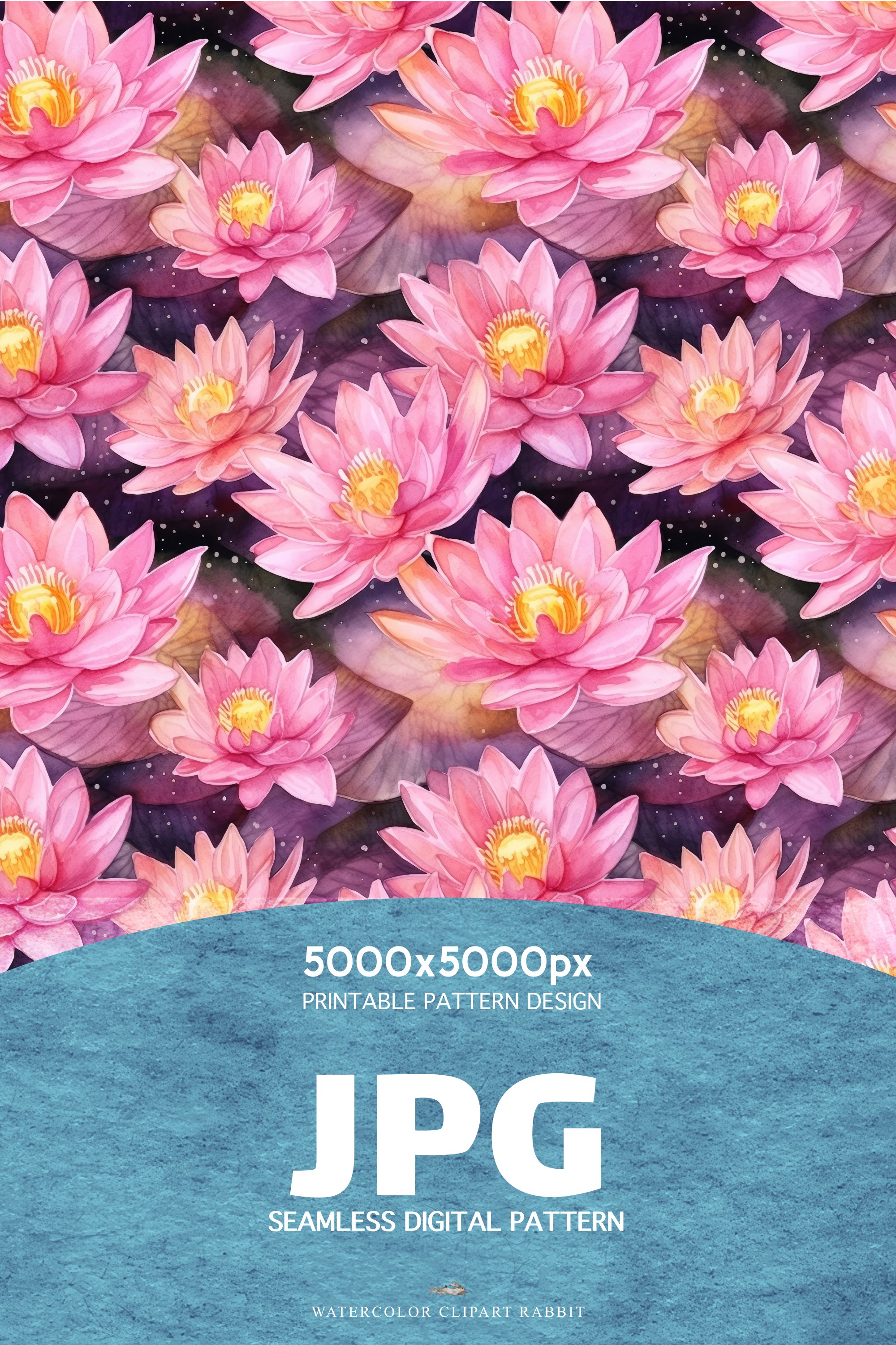 Lily Flowers Pattern Seamless Digital Paper JPG Background