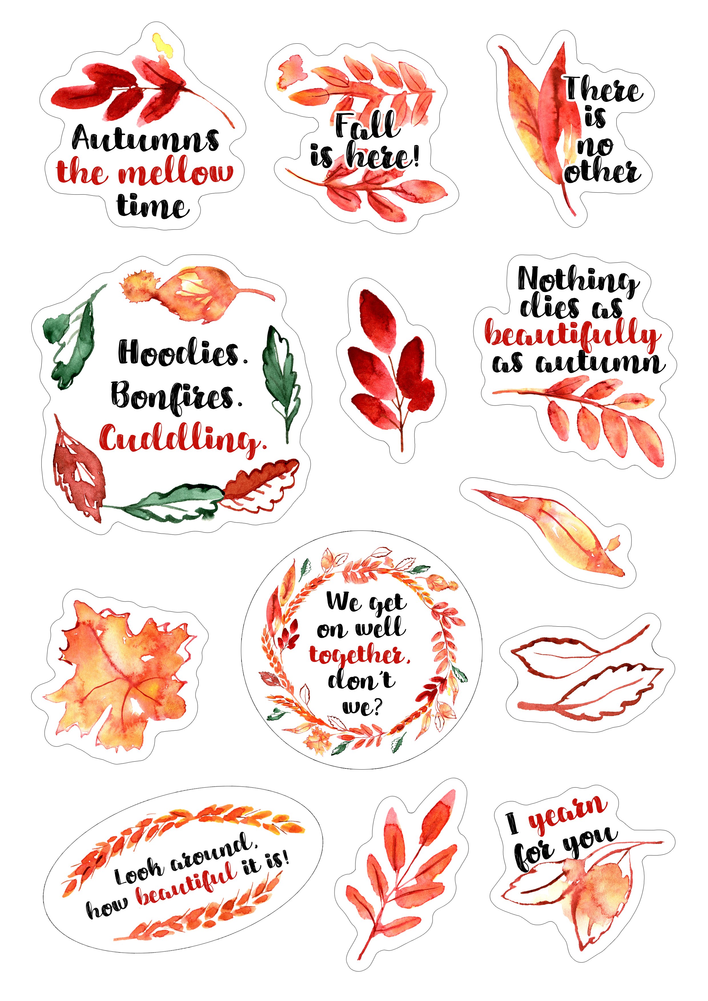 Inspirational Autumn Stickers
