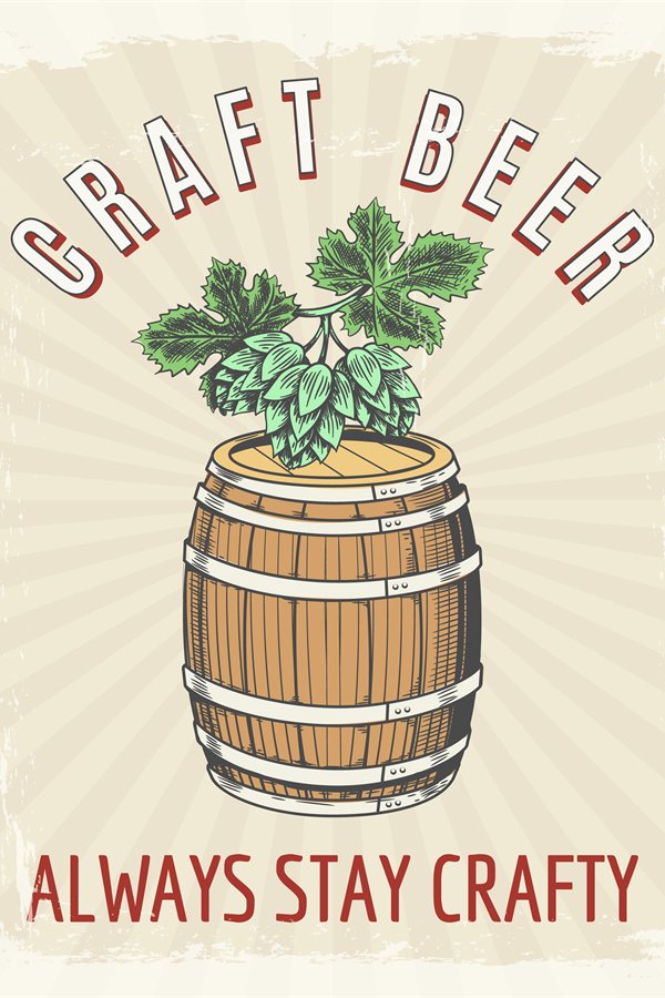 Craft beer vintage poster