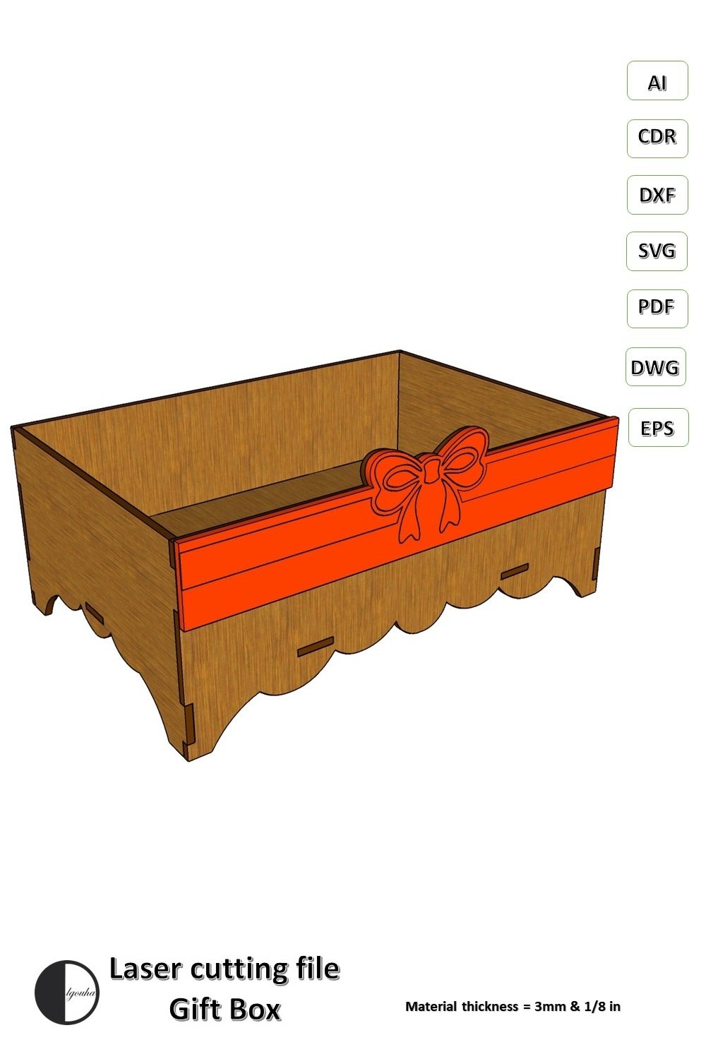Gift box - laser cut file