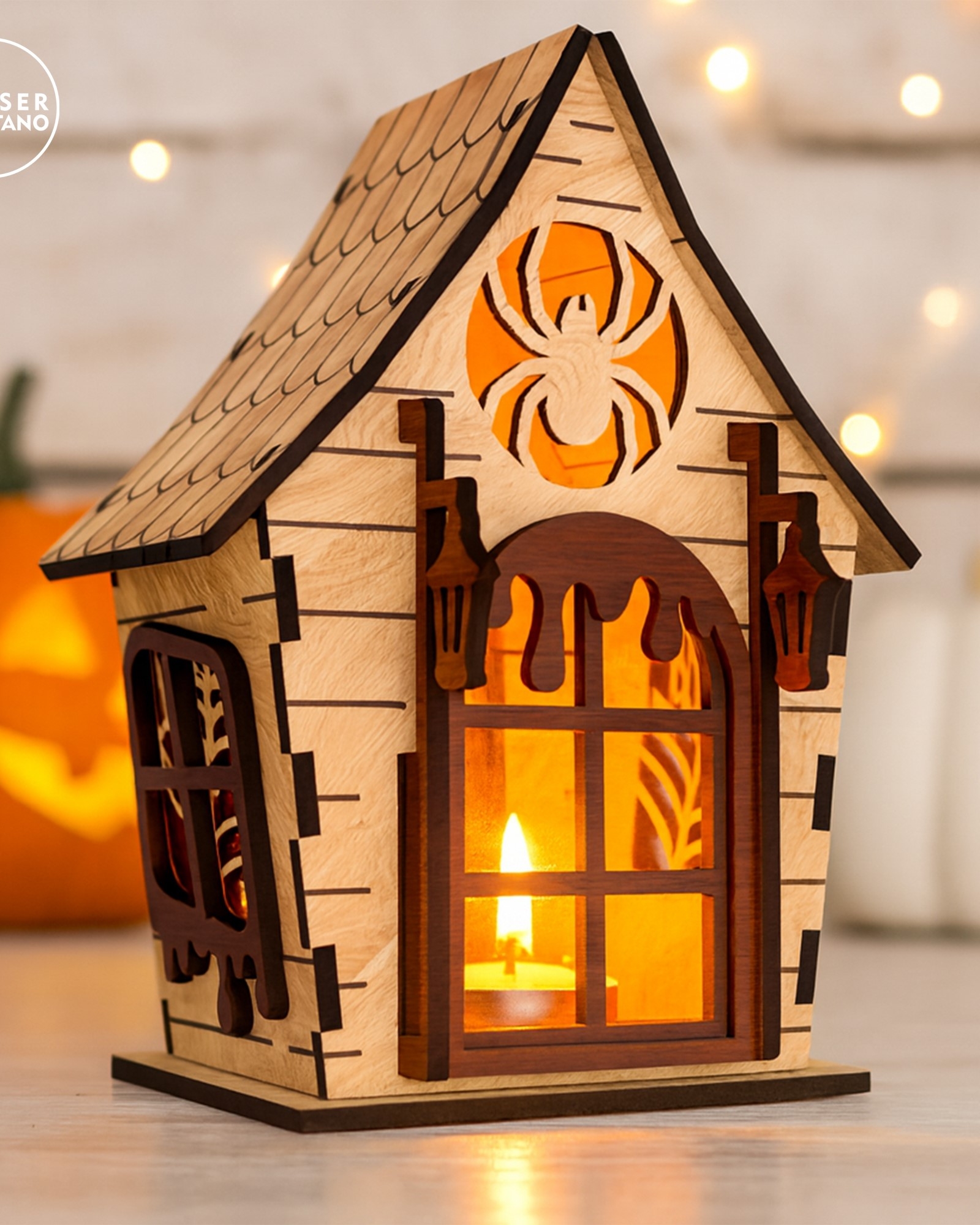 Halloween Haunted House Lantern Set 3 Designs - Spooky Decor