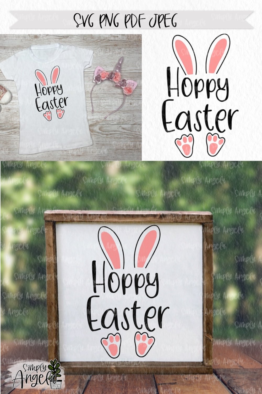 Hoppy Easter SVG Cut File, Easter SVG