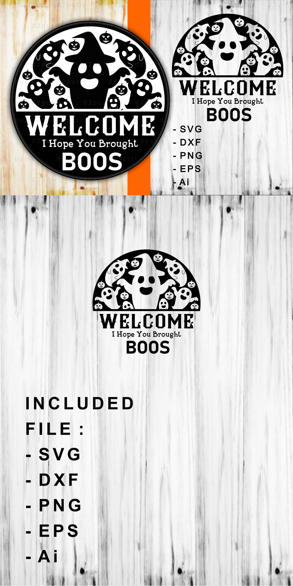 Welcome I Hope You Brought Boos, Halloween Round Sign SVG