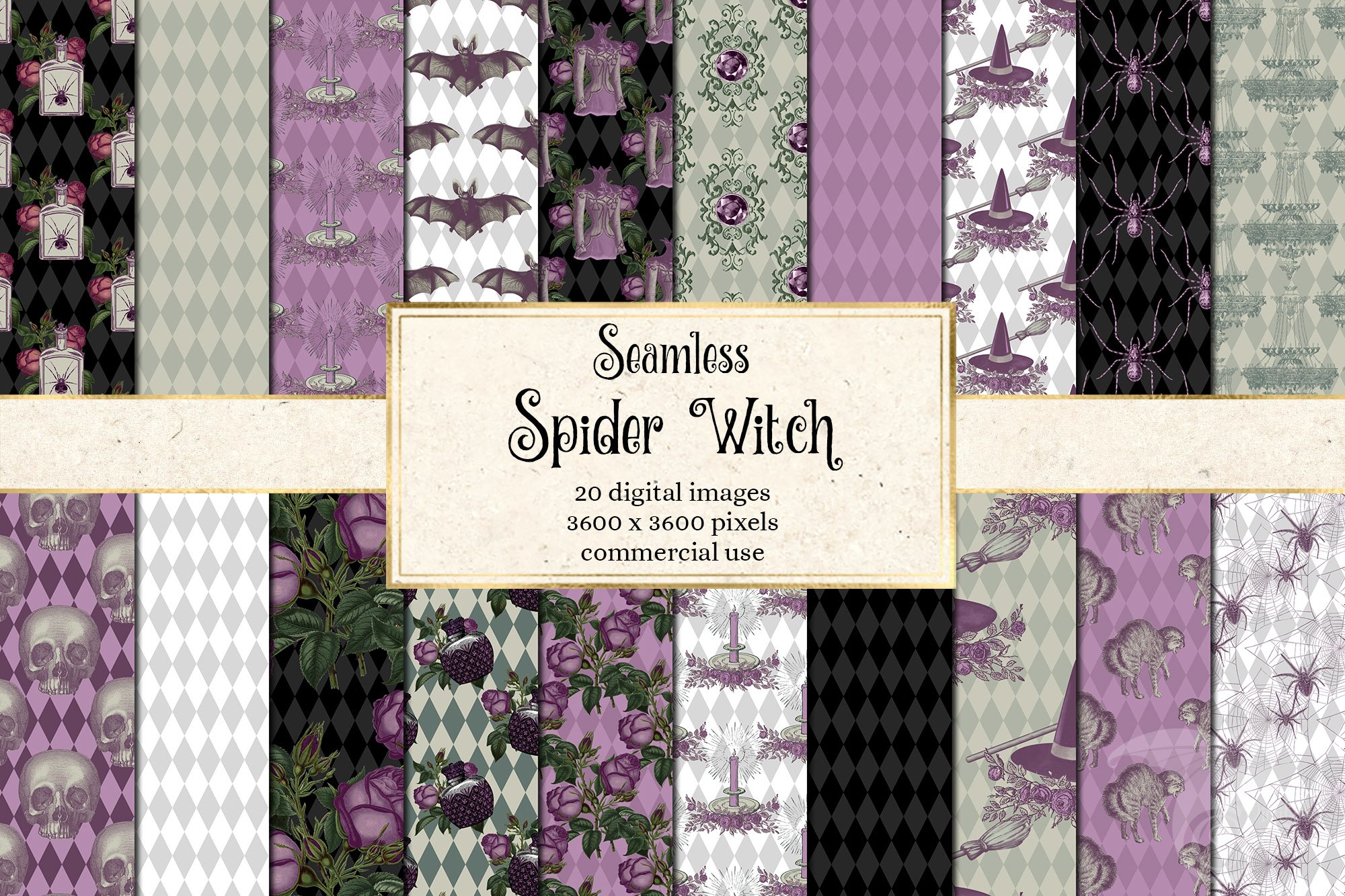 Spider Witch Digital Paper