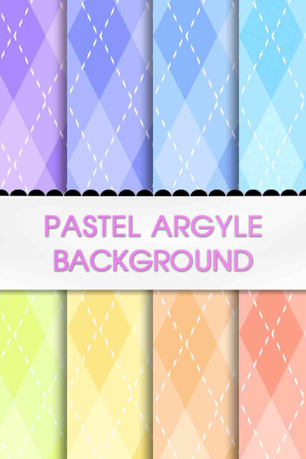 Pastel Colorful Argyle Digital Paper