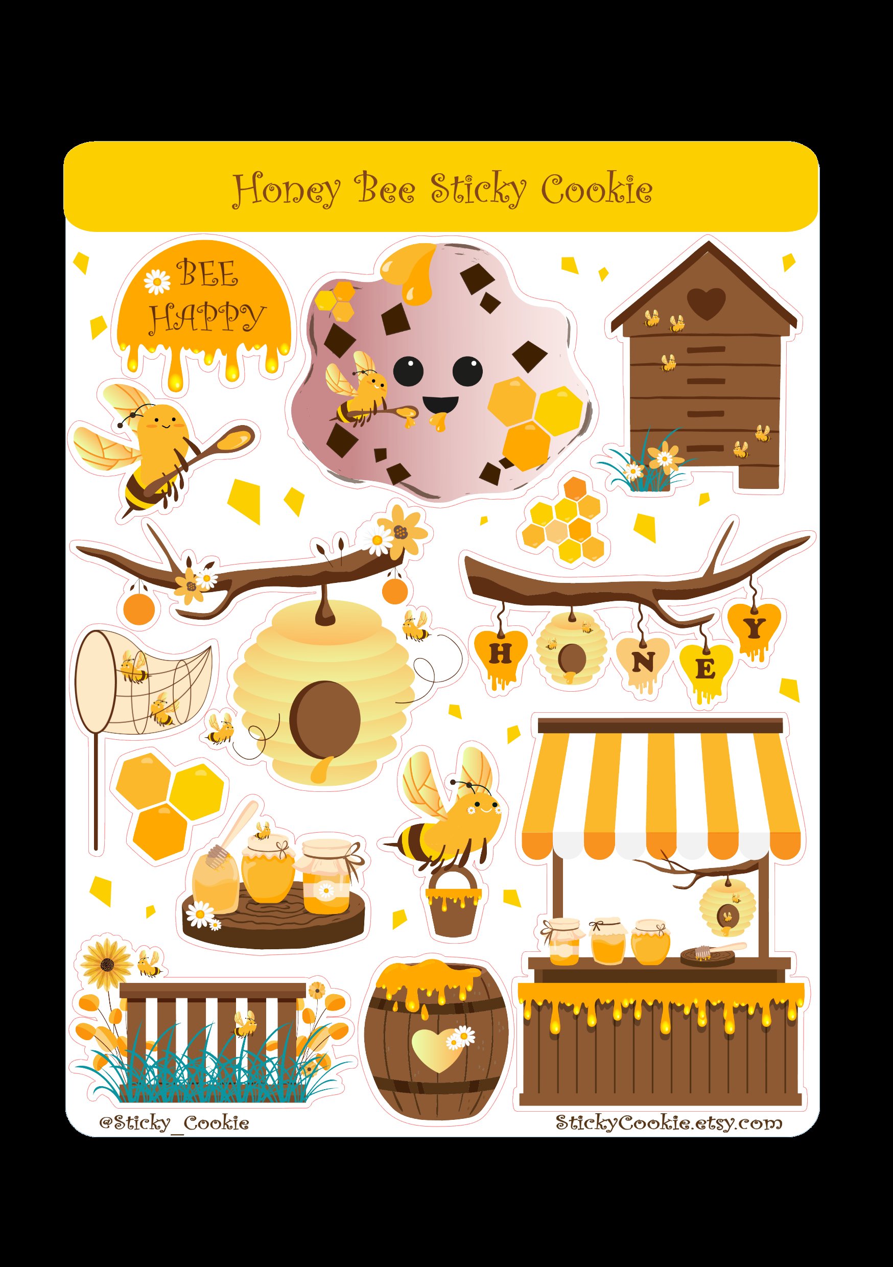 Digital Honey Bee Clipart
