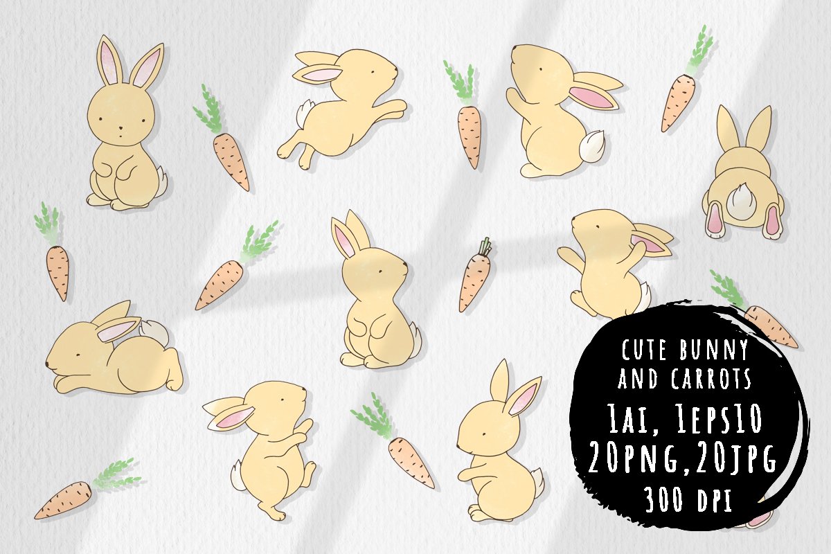 Little bunny baby stickers