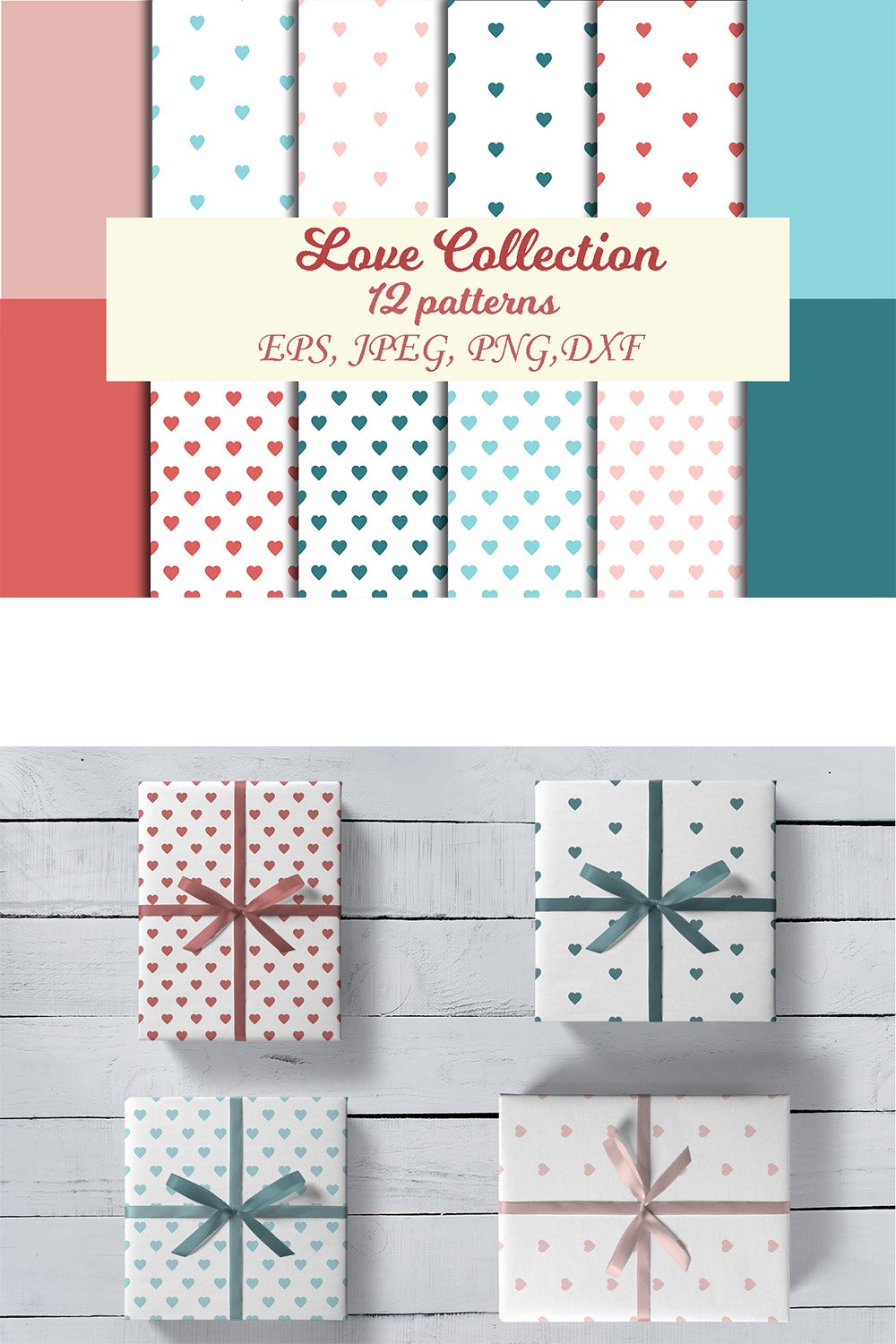 Valentines Day set of patterns. Valentines day (919628)