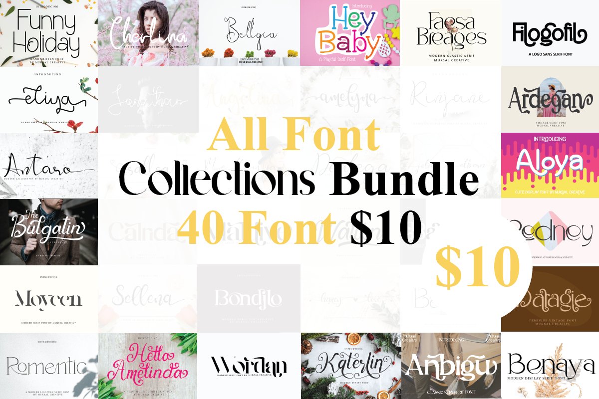All Font Collections Bundle (1508732)