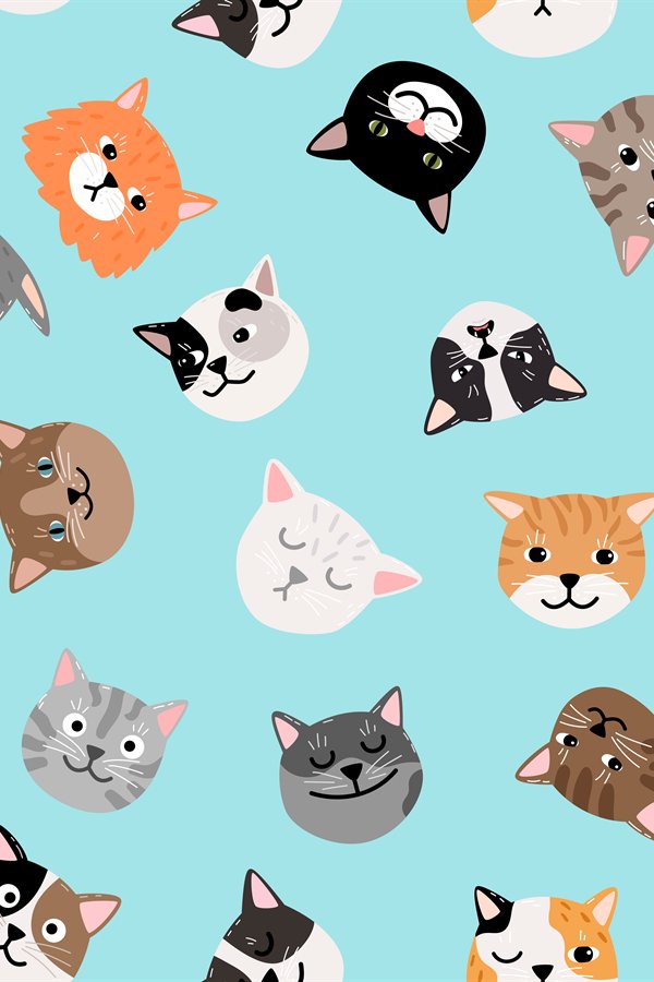Cats characters pattern