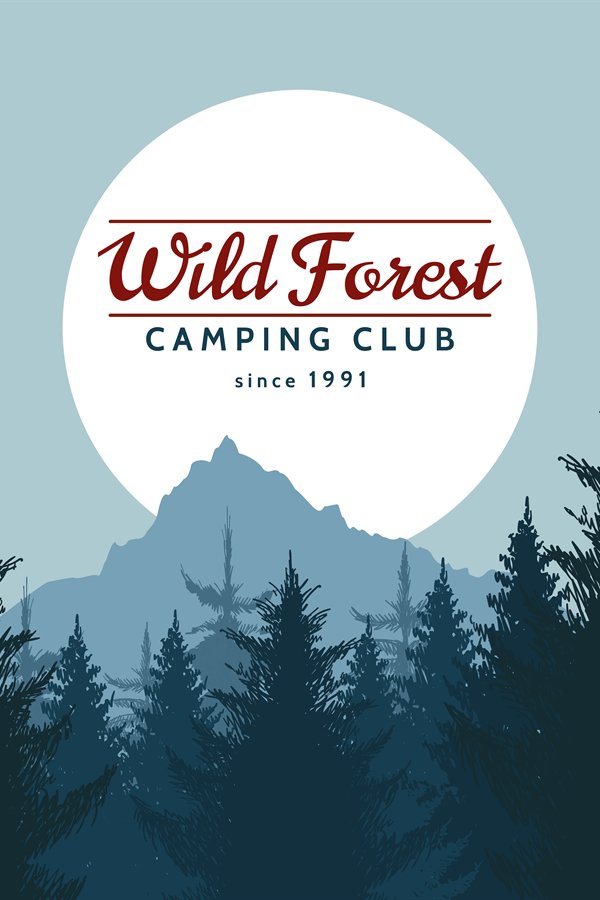 Wild pine tree forest background