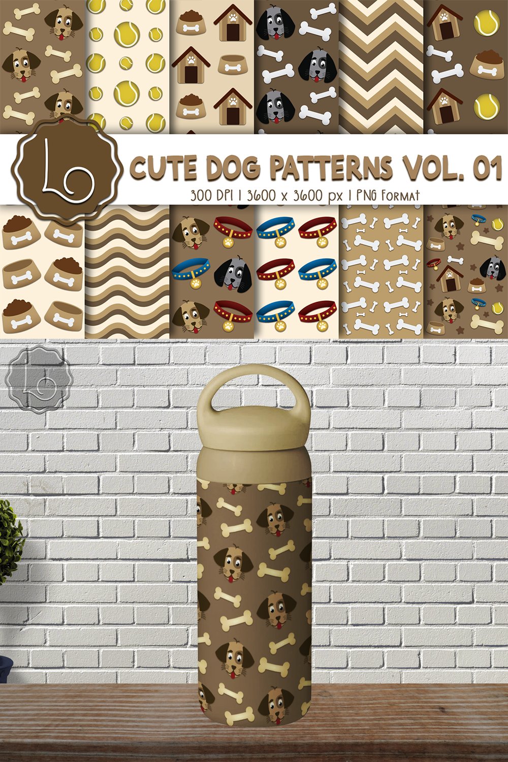 12 Cute Dog Patterns Vol 01