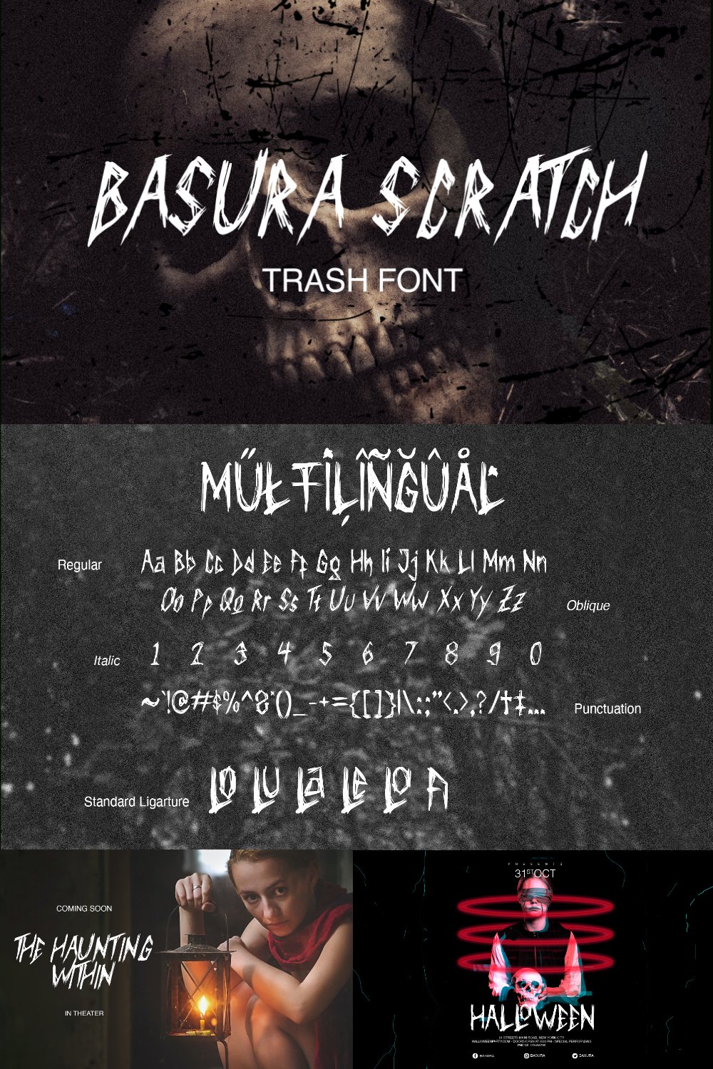 Basura Best Horror Font with Scratchy and Commercial Use
