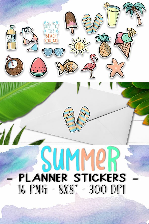 Printable Summer Planner Sticker Bundle