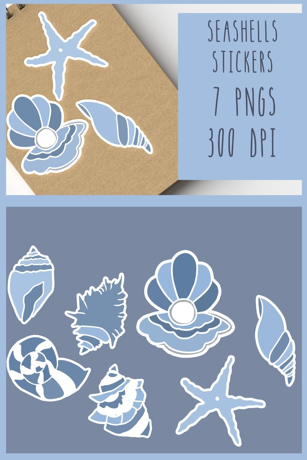 Seashells stickers