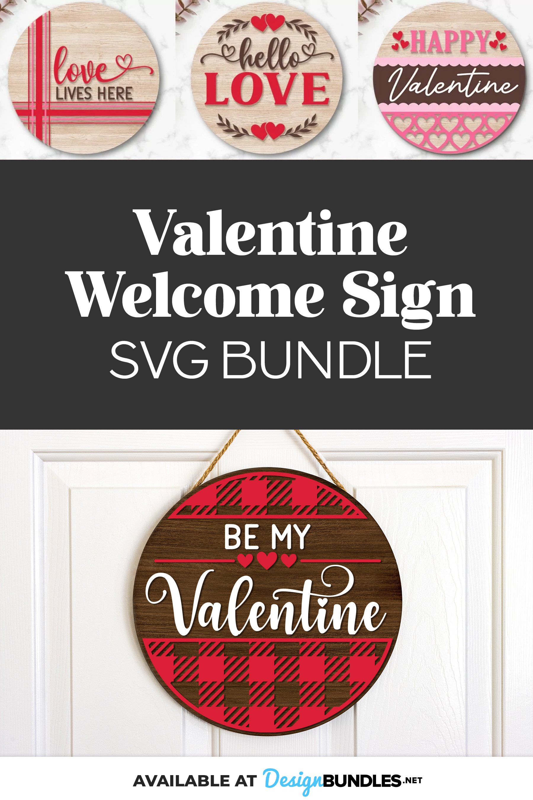 Valentine Welcome Sign Bundle | Love Welcome Sign | Heart