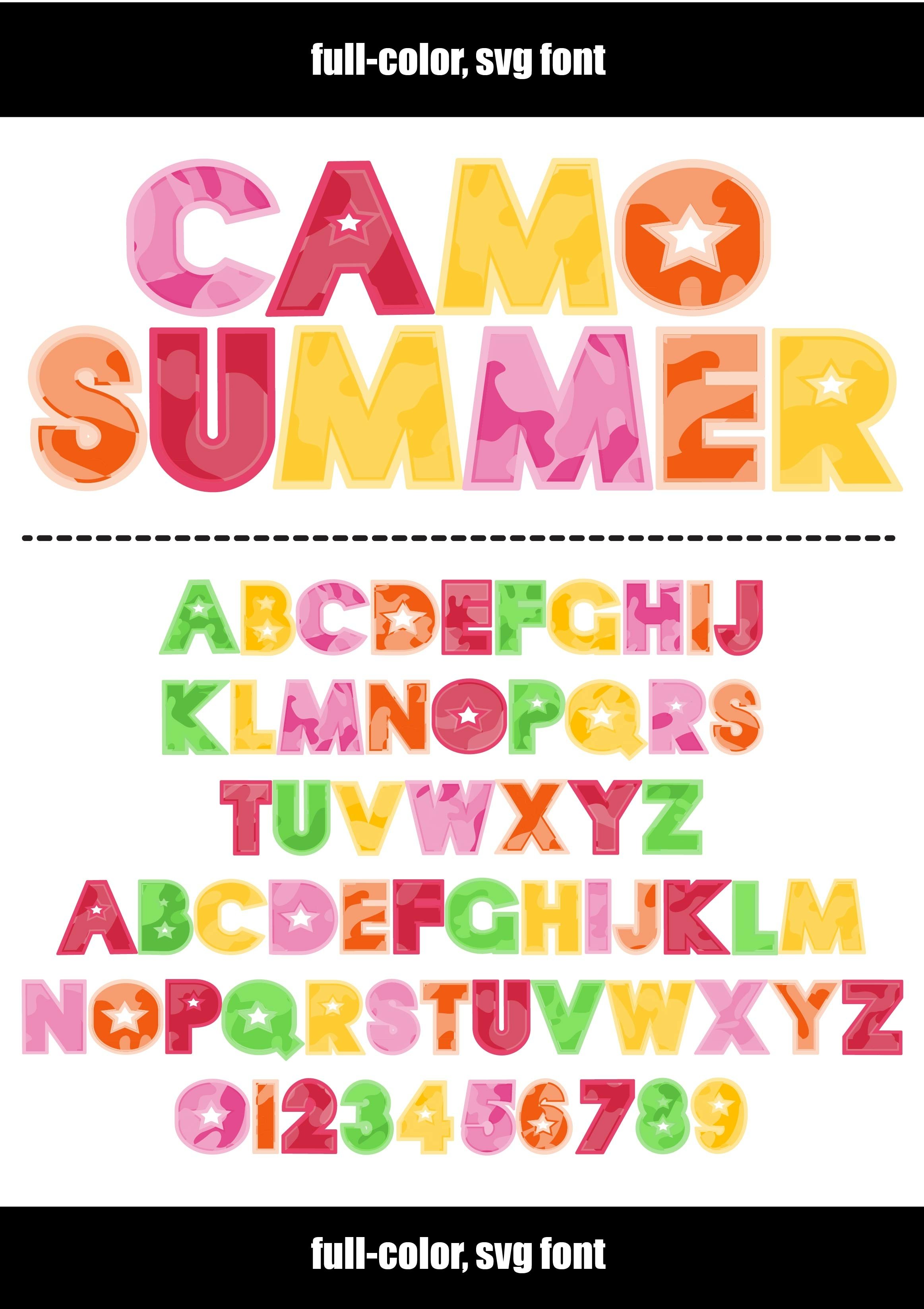 Full Color SVG Summer Font: A Beautiful and Versatile Font