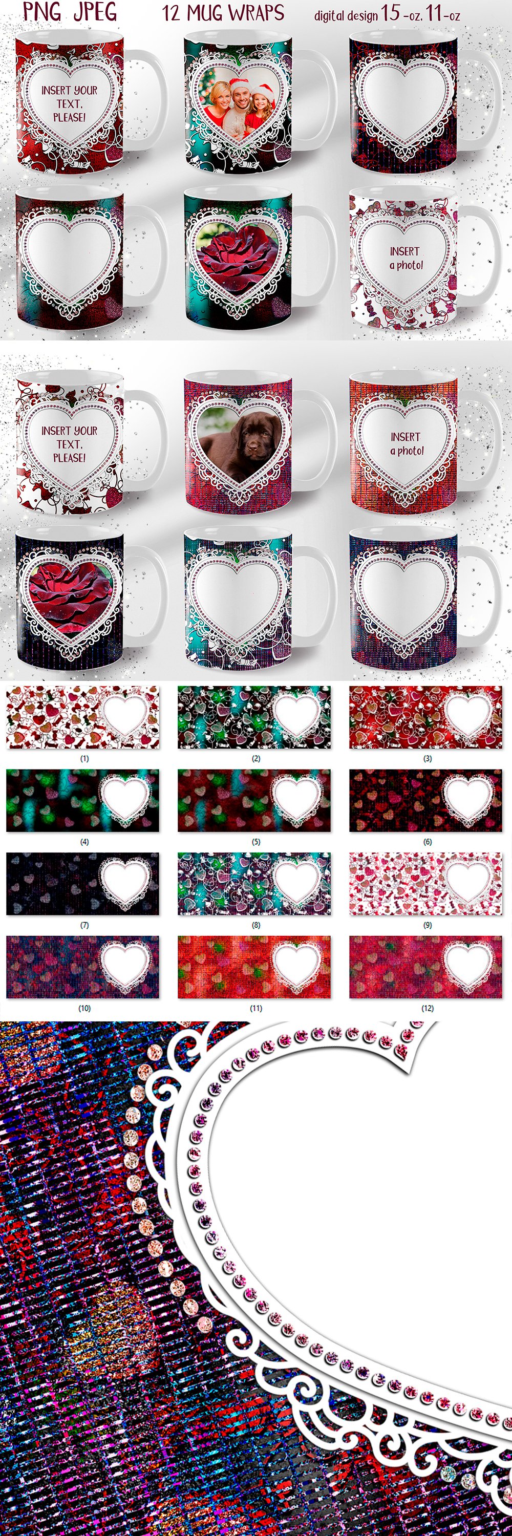 12Sublimation Designs/Mug wrap15,11oz/Christmas (2355185)