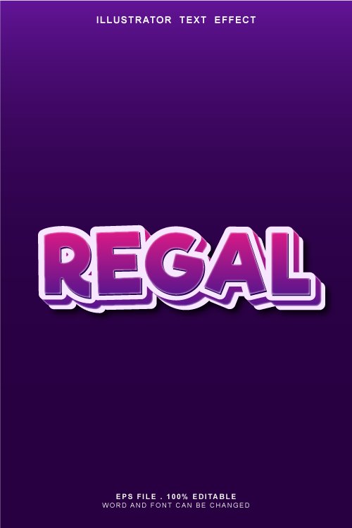 regal logo text effect editable banner