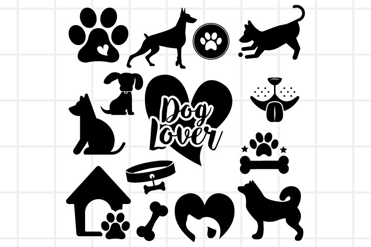 Dog Svg file for cut. Pet print. Paw illustration. (840839)