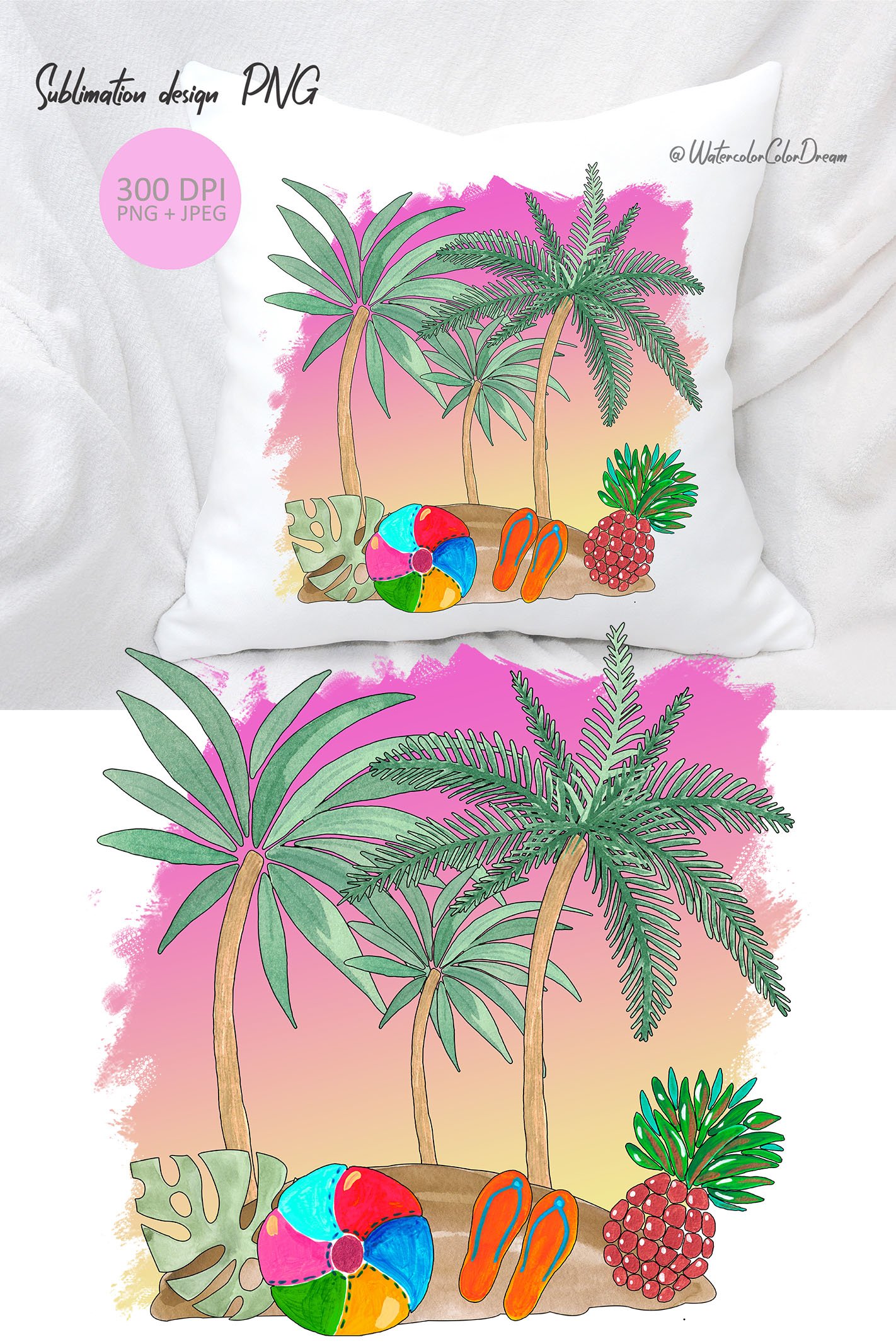 Tropical Beach sublimation design (1362976)