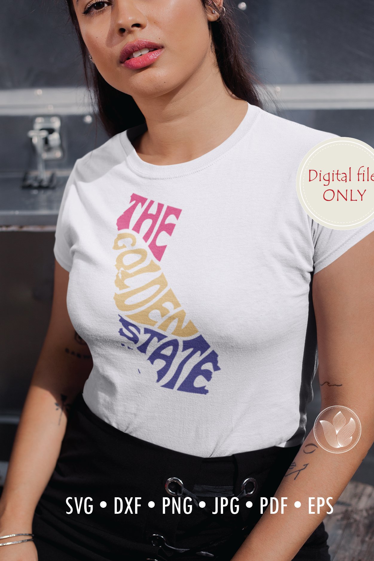 The Golden State Cut File | California Word Art