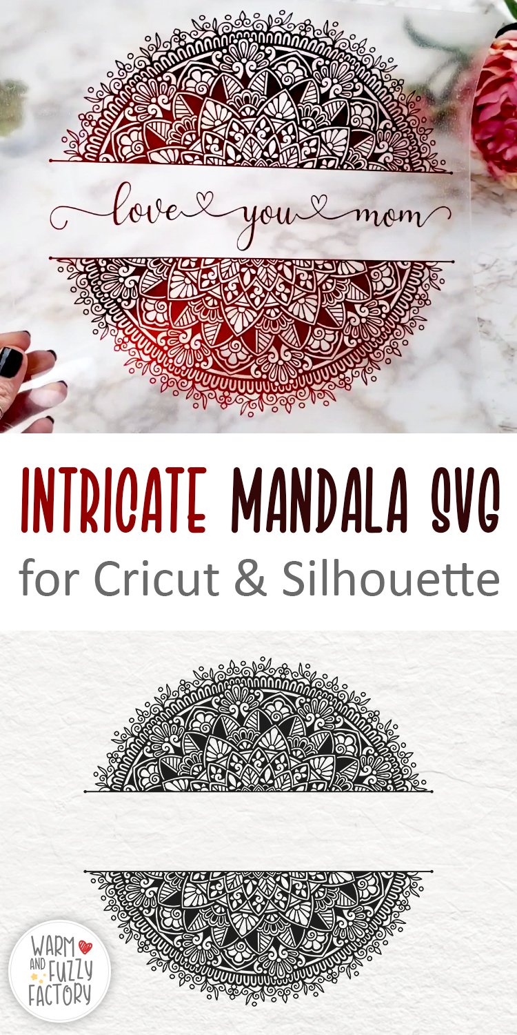 Split Monogram Intricate Mandala SVG | SVG CUT FILE