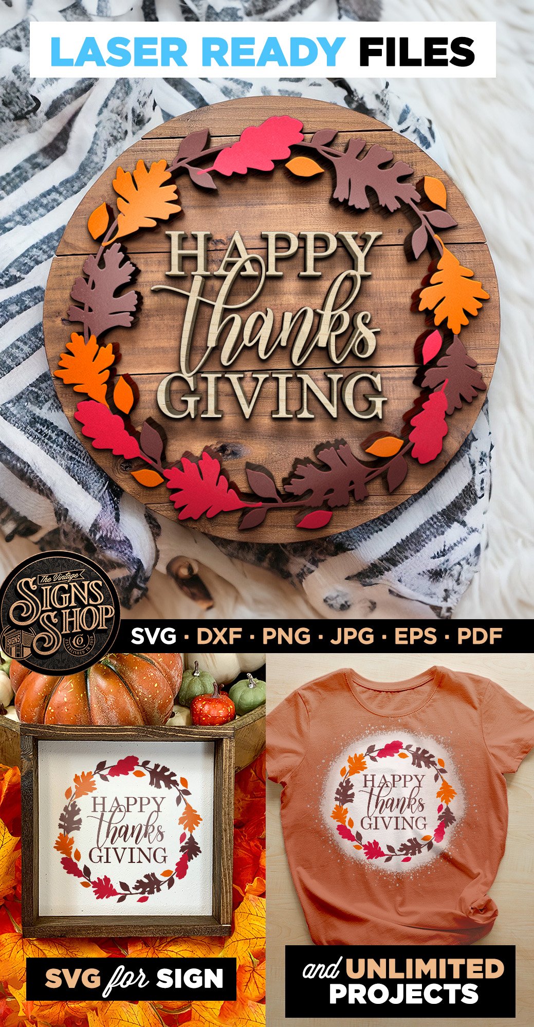 Thanksgiving SVG Round Signs