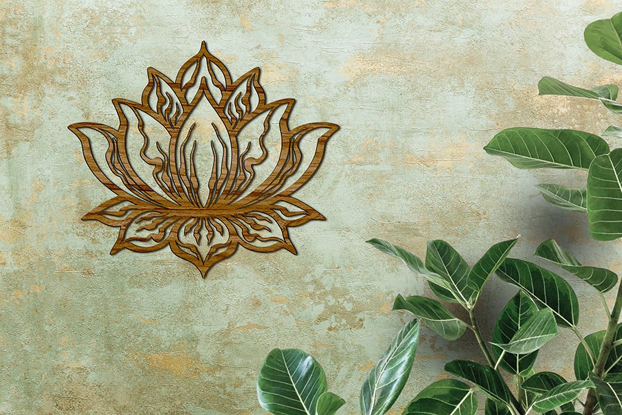 Lotus Flower | Laser | Paper | Cut Design | SVG