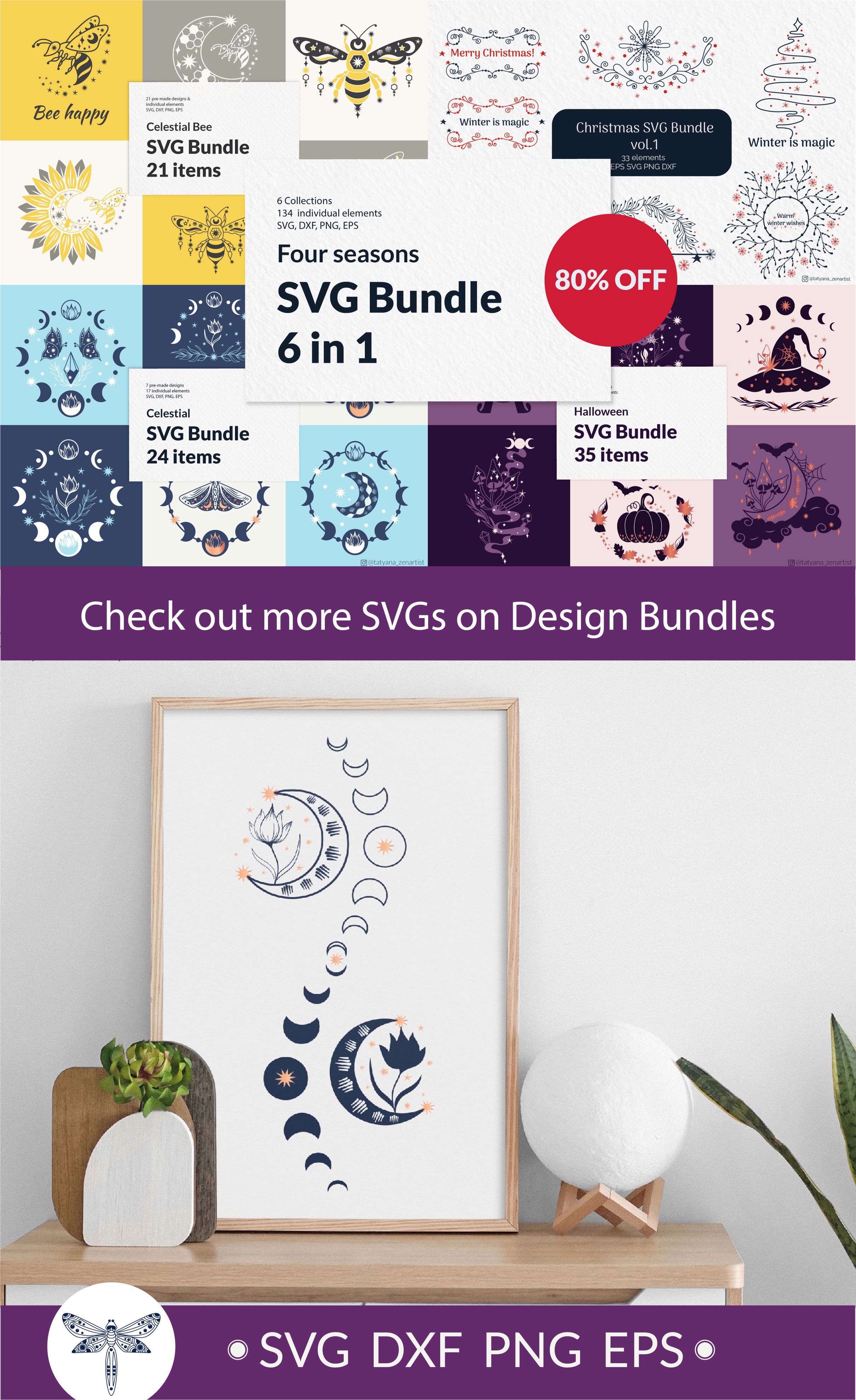 Four Seasons SVG Bundle for print | Seasonal signs SVGs
