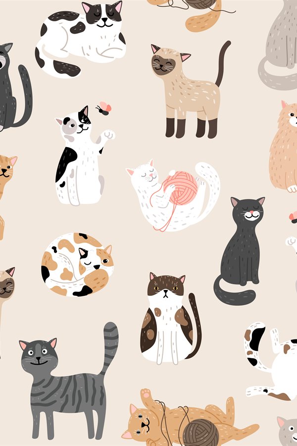 Kitty seamless pattern