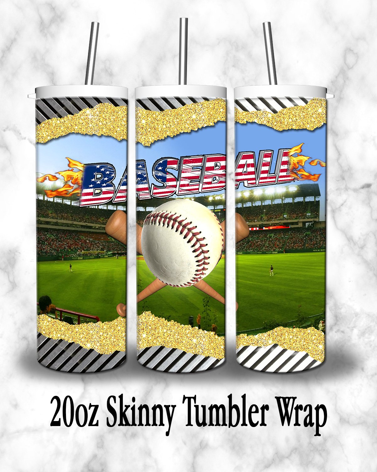 Baseball sublimation tumbler designs | sublimation template