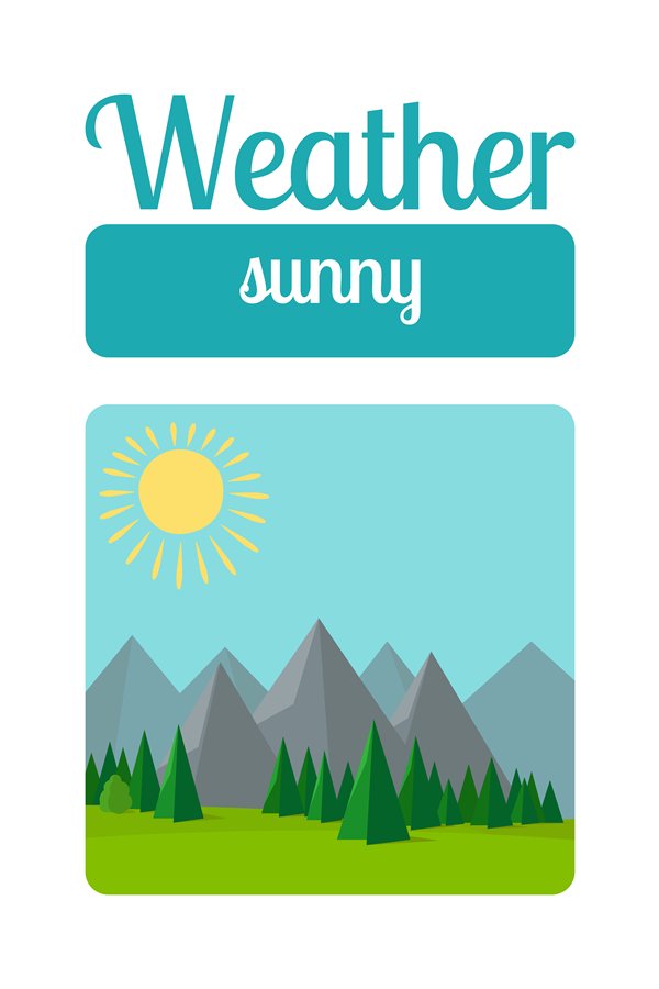 Sunny weather illustration
