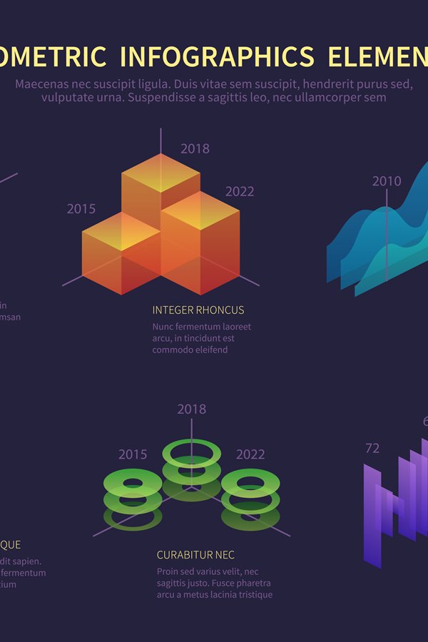 Isometric infographics. Presentation graphics, (965252)