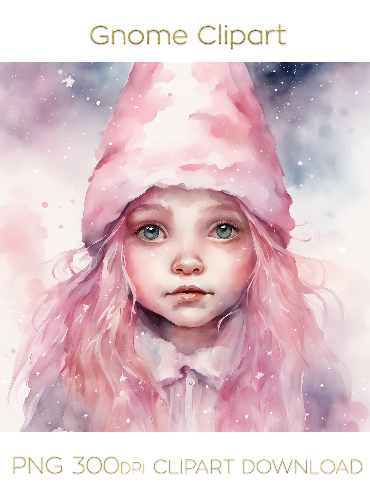 Gnome Girl Clipart Watercolor Christmas gnomes PNG (2796906)
