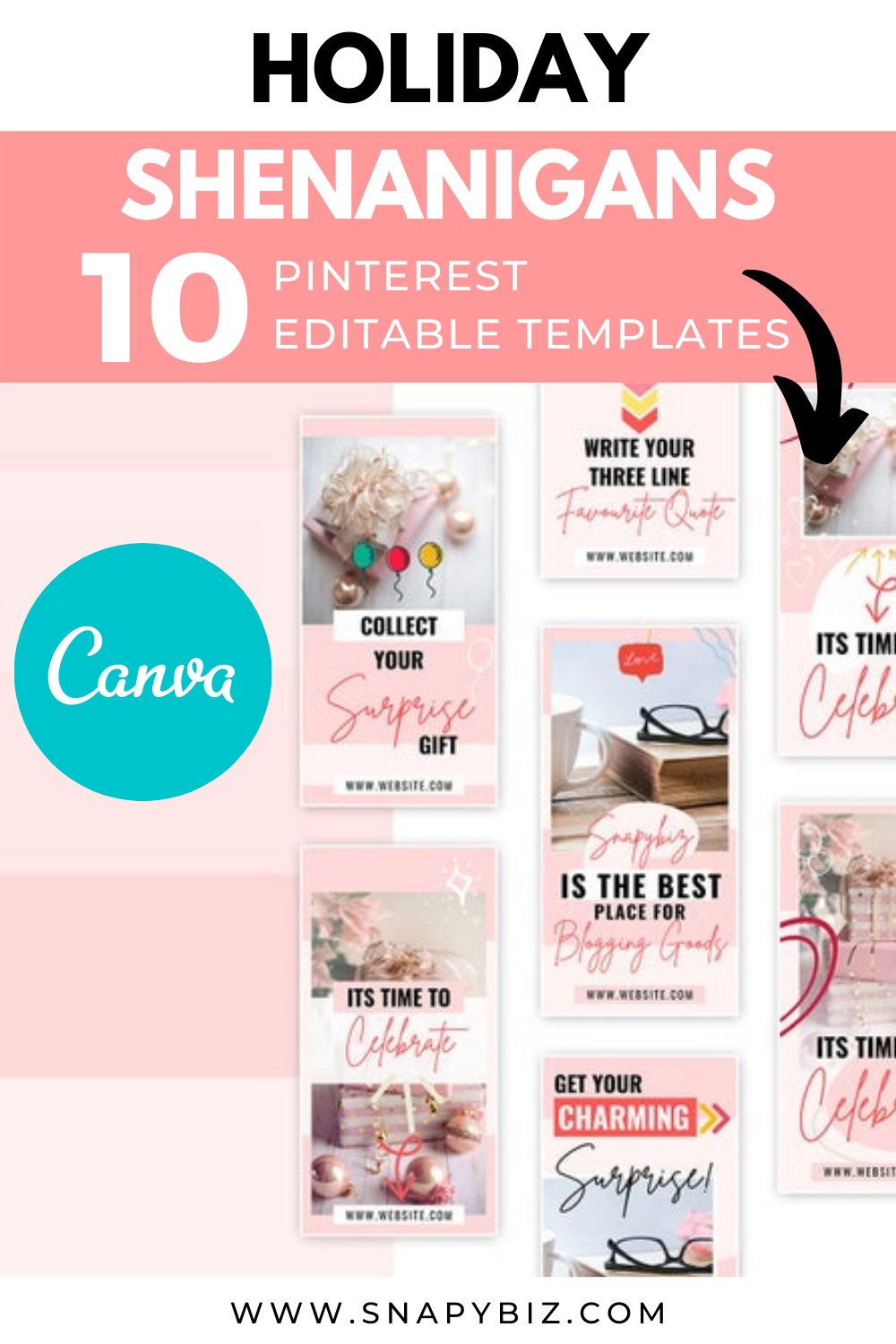 Pinterest Video Pins Template- Video Pins- Animated Pins