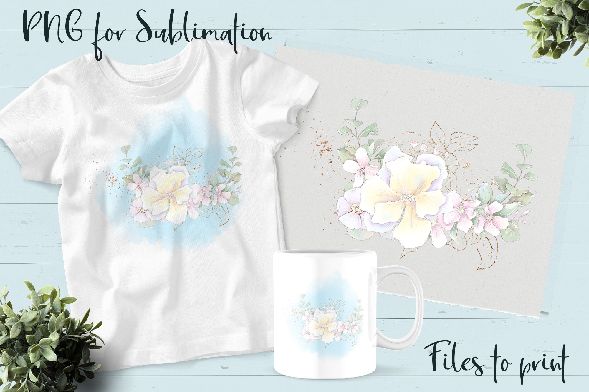 Roses sublimation. Design for printing. (1546444)
