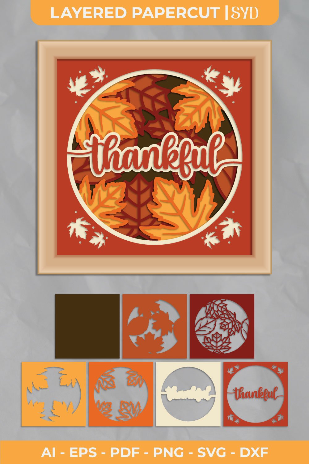 Welcome Autumn 3D Shadow Box SVG