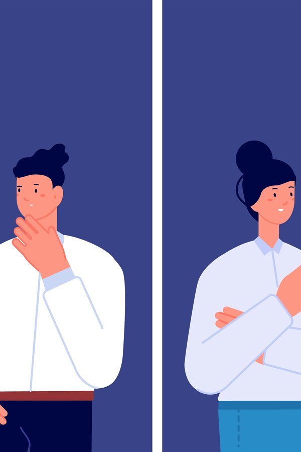 Couple think. Young family question, mother dad thinking. Sm