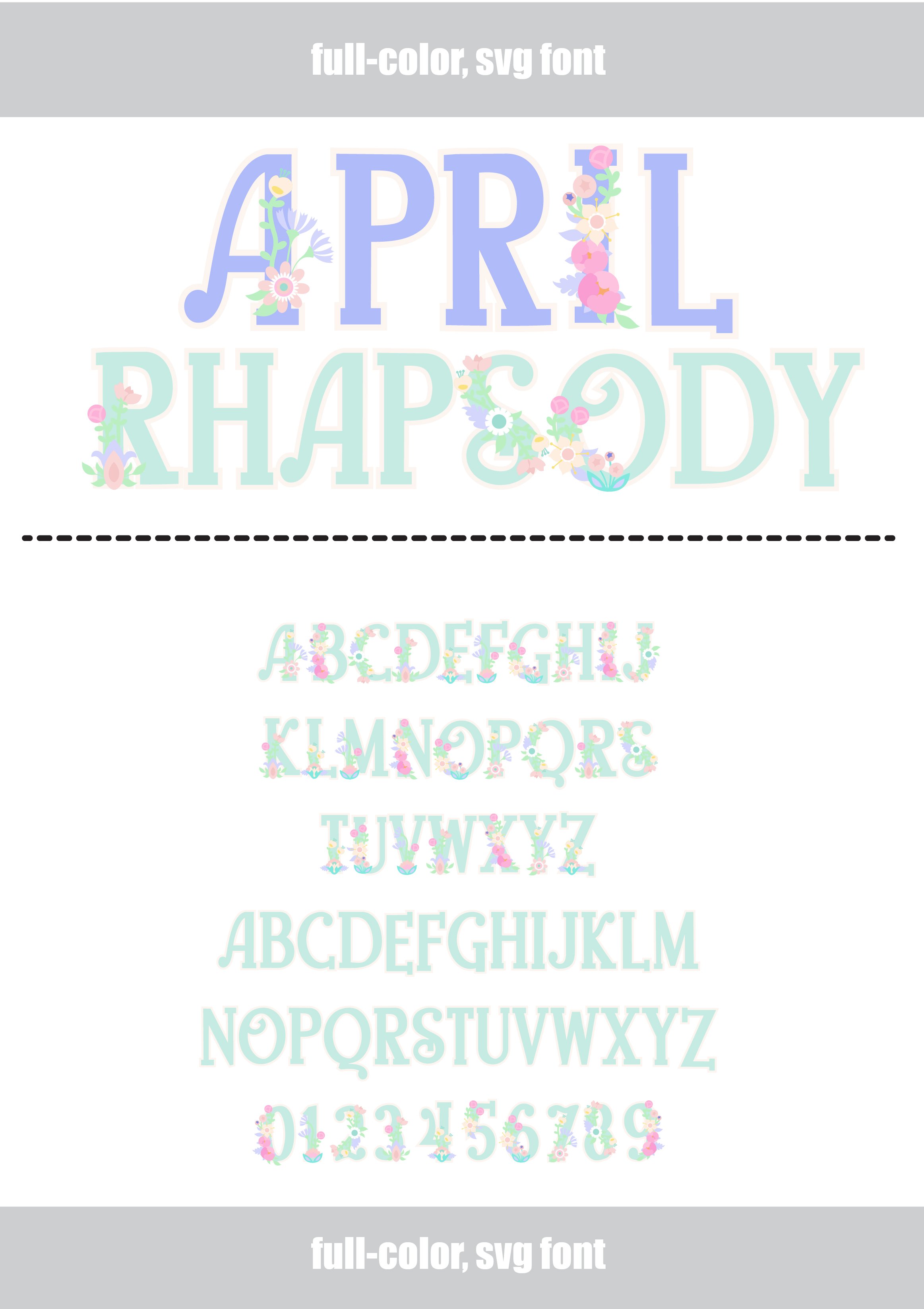 Flower Themed Full Color SVG Font