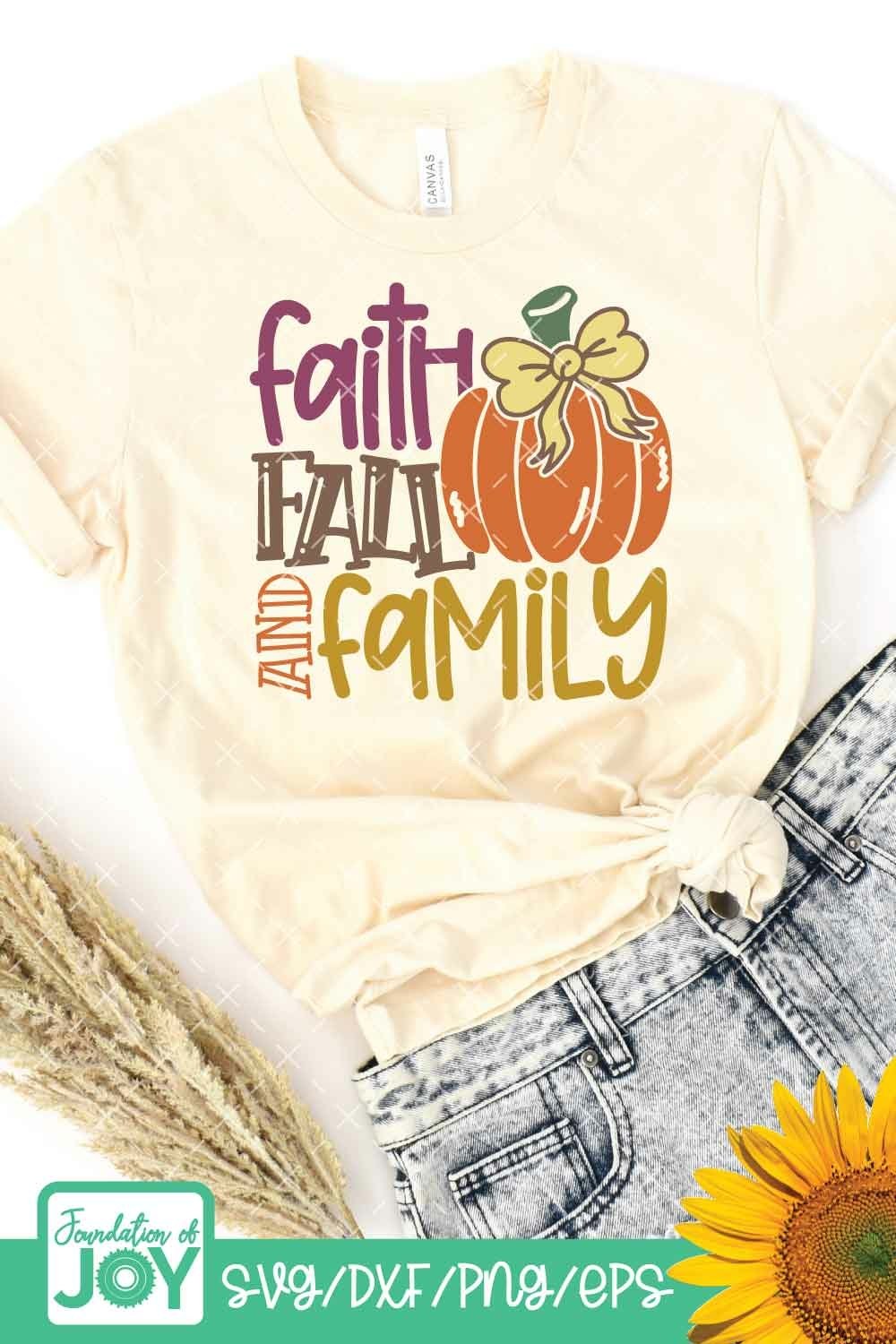 Faith Fall and Family svg, Christian Fall png