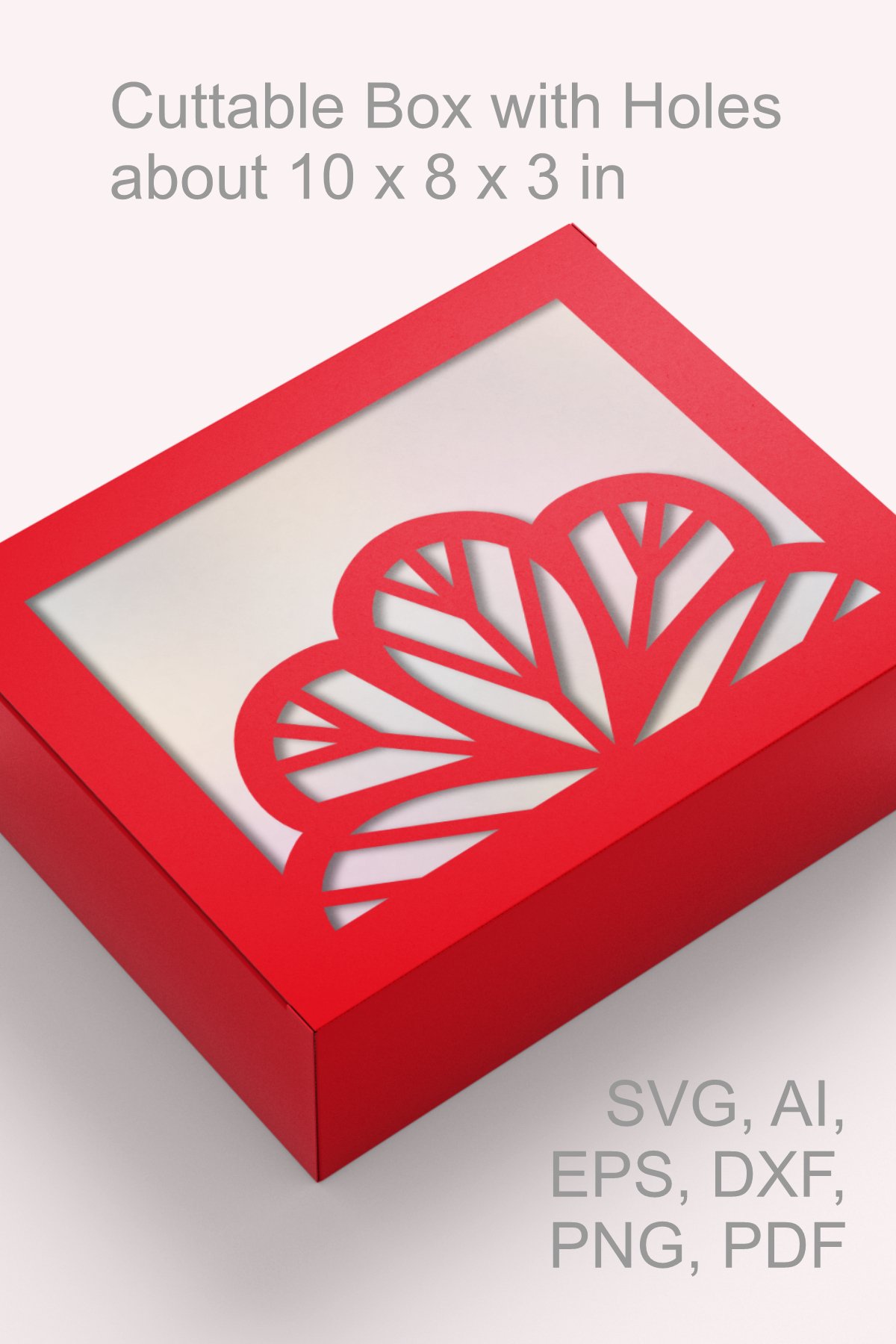 Wide Botanical Geometric Form - Rectangular Favor Window Box