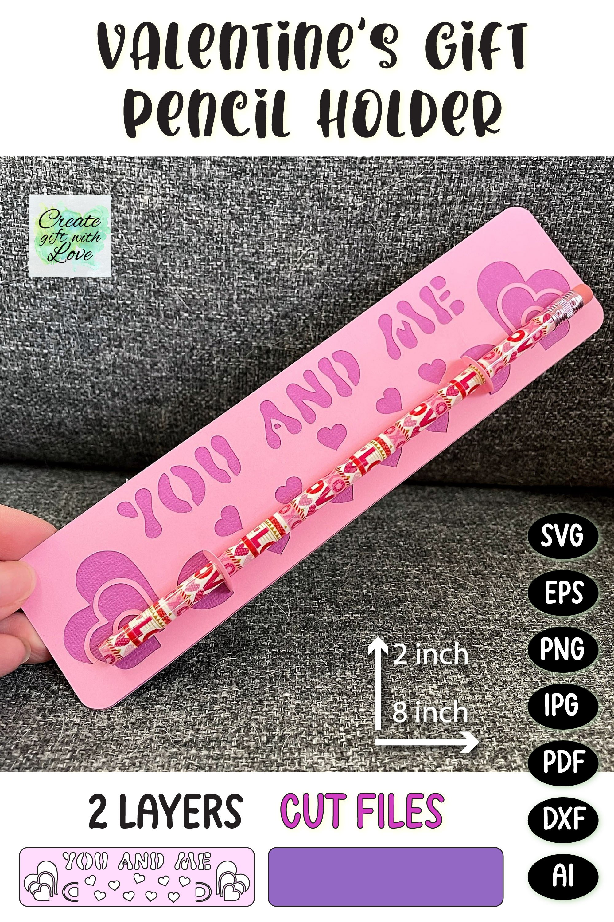 Pencil Holder | Valentine Gift | Classroom Exchange Cards