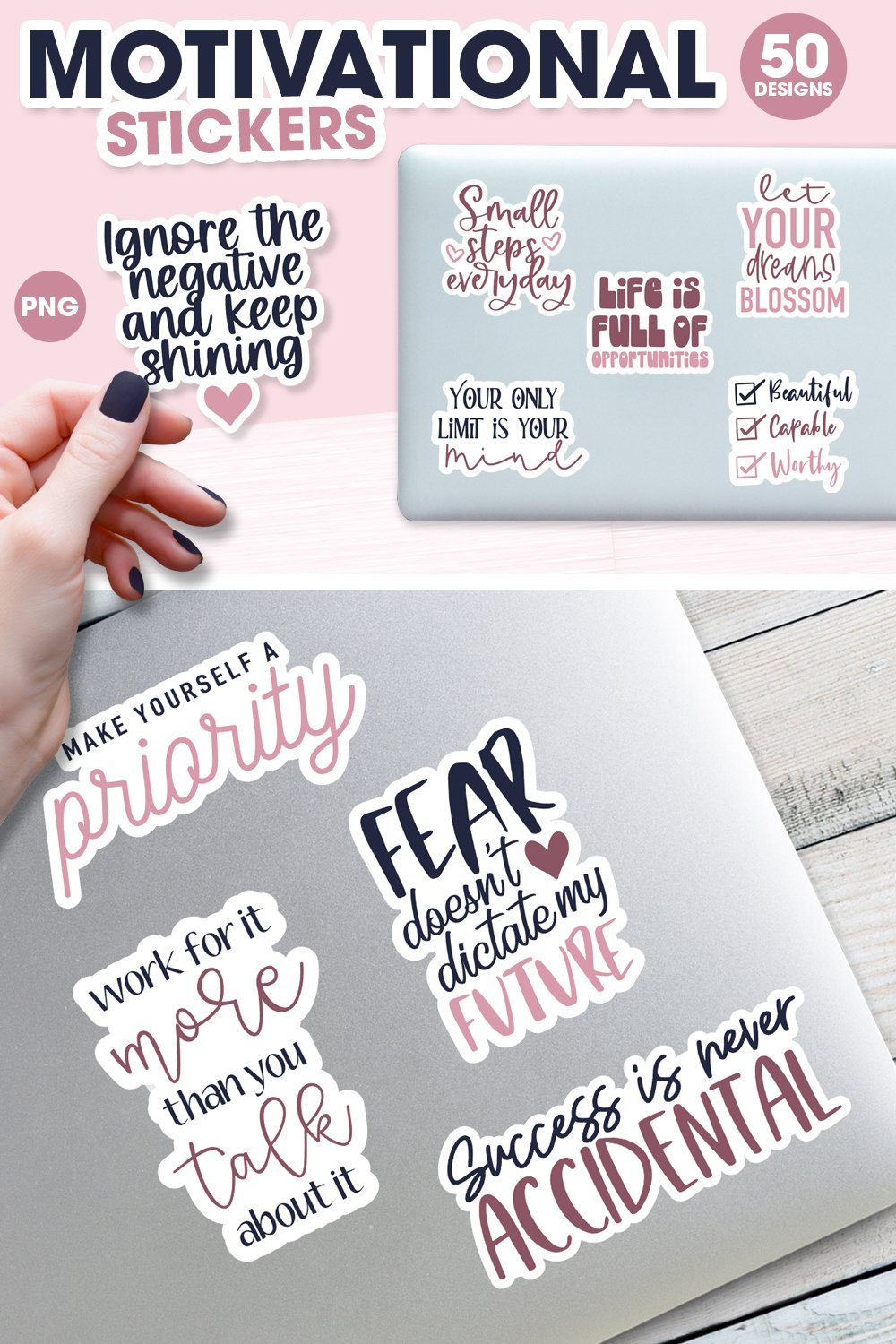 Motivational Stickers Bundle | Printable stickers