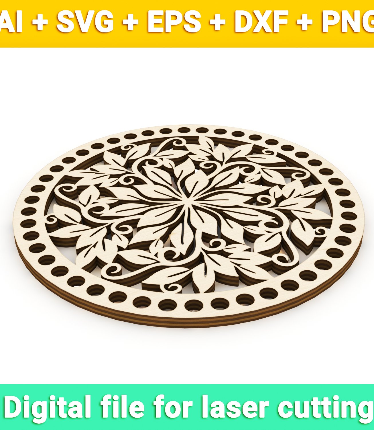 Stand for dishes vector for CNC svg vector file