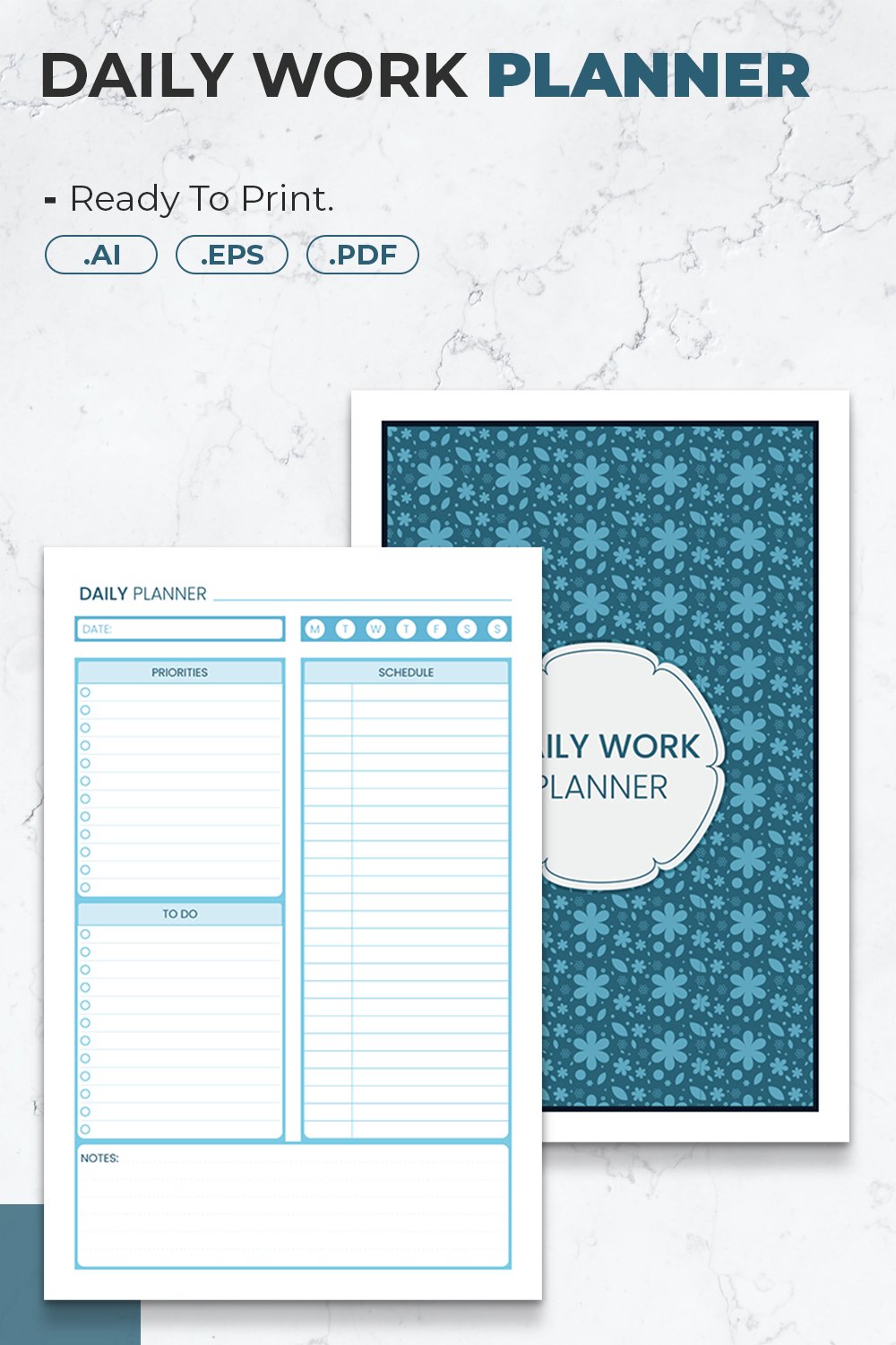 Daily Work Planner | Printable Template
